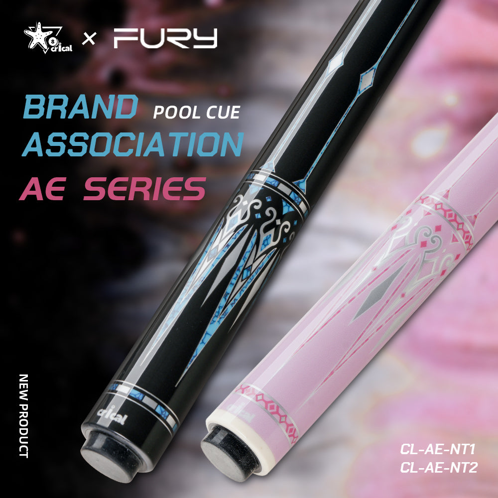 FURY-CRICAL AE-NT1/2 Billiard Pool Cue Stick Set, Maple Shaft, 3/8x10 ...