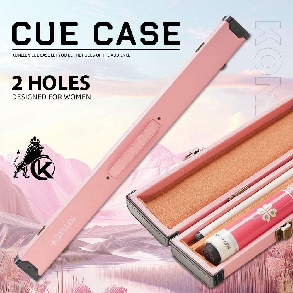 KONLLEN Pool Cue Case 1x1 PU Pool Stick Case Holds 1 Butt and 1 Shaft ...