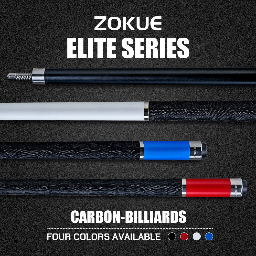 ZOKUE Elite Series Carbon Fiber Pool Cue Low Deflection Full Carbon Te ...